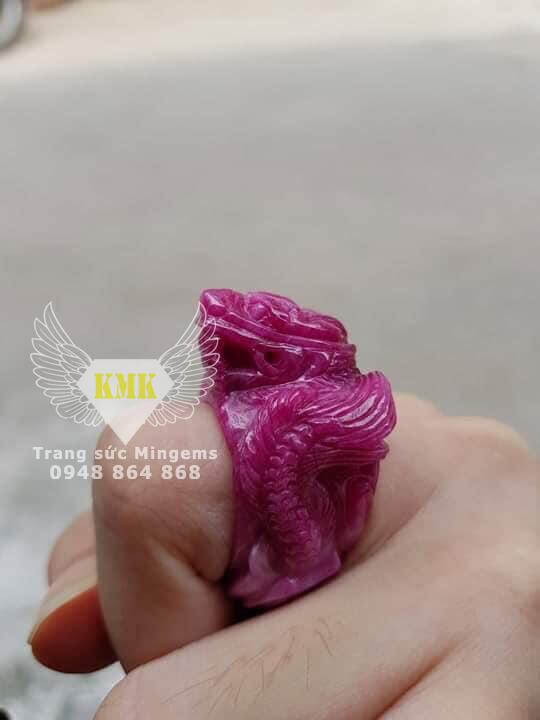 Nhẫn đầu rồng RUBY Lục Yên cho nam ĐỘC LẠ HIẾM GIÁ TRỊ CAO
